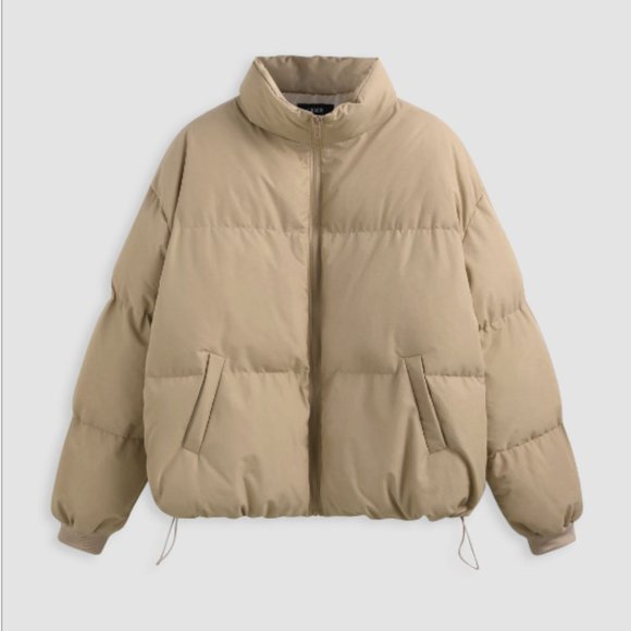 Cider | Jackets & Coats | Solid Zip Up Stand Collar Puffer Jacket | Poshmark